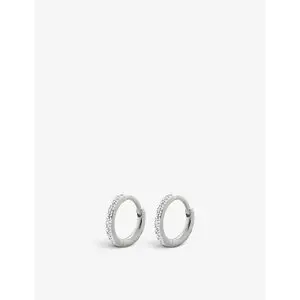 Monica Vinader Riva Mini Diamond Huggie Earrings