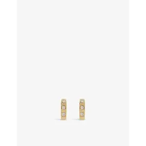 Monica Vinader Fiji Skinny Gem-set 18ct Yellow -plated Vermeil Sterling-silver Earrings - Gold