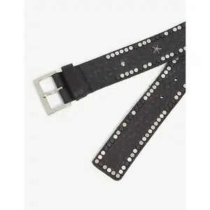 Zadig&Voltaire Starlight Studded Leather Belt - Noir