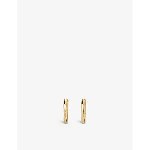 Monica Vinader Ziggy Hammered Huggie Earrings - Gold
