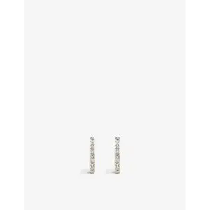 Monica Vinader Riva Mini Diamond Huggie Earrings - Gold