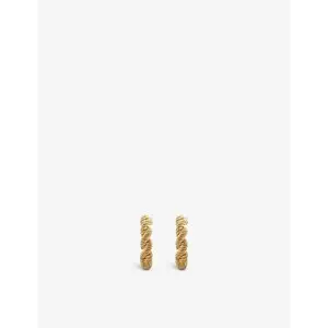 Monica Vinader Corda 18ct Yellow Vermeil Huggie Earrings - Gold