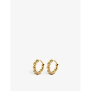 Monica Vinader Corda 18ct Yellow Vermeil Huggie Earrings - Gold
