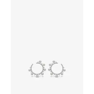 Yoko London 18ct Diamond And Pearl Drop Earrings - White Gold