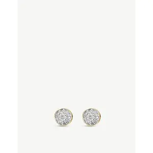 Monica Vinader Fiji Diamond Stud Earrings - Gold