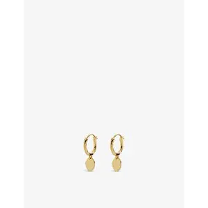 Monica Vinader 18ct Yellow -plated Vermeil Sterling Silver Huggie Earrings With Disc Pendant - Gold