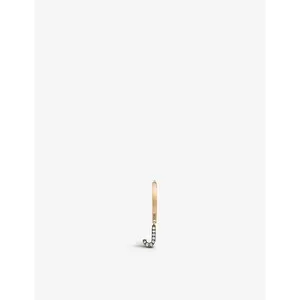 LA MAISON COUTURE X Selda Initial Diamond Huggie Earring - Rose Gold