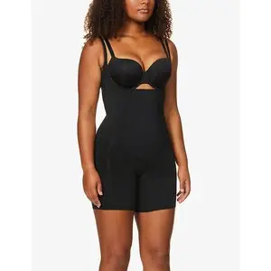 Spanx Sculpt™ Oncore Open-bust Mid-thigh Bodysuit - Very Black