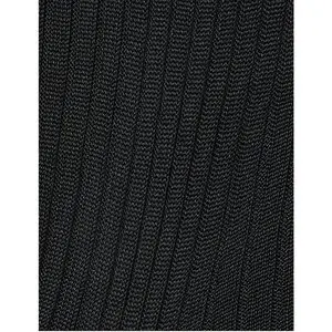 Pantherella Short Ribbed Silk Socks - Black