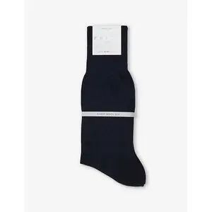 Falke No3 Wool-silk Socks 9-9.5 6370 Dark Navy