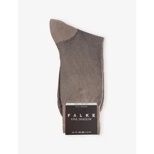 Falke Fine Shadow Cotton-Blend Socks Silbergrau