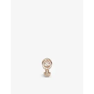 Messika My Twin 18ct Rose-gold And 0.25ct Pear-cut Diamond Single Clip Earring - Pink Gold