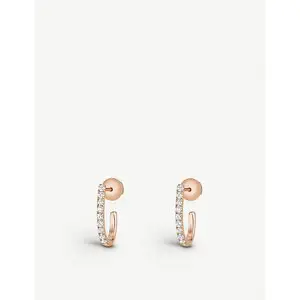 Messika Gatsby Rose Gold And Diamond Hoop Earrings - Pink Gold