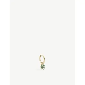 WILHELMINA GARCIA Clover 18ct Yellow Gold-plated Sterling Silver Single Hoop