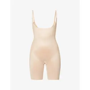 Spanx Shape™ Invisible Open-bust Mid-thigh Bodysuit - Champagne Beige
