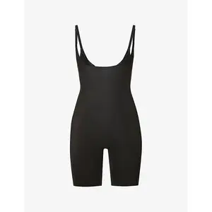 Spanx Shape™ Invisible Open-bust Mid-thigh Bodysuit - Very Black
