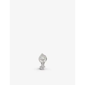 Messika My Twin 18ct White-gold And 0.25ct Pear-cut Diamond Single Clip Earring - White Gold