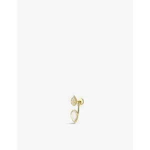 Boucheron Serpent Bohème 18ct Yellow Gold, Diamond, And Mother-of-pearl Single Earring