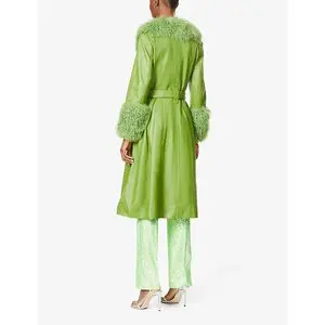 Saks Potts Shearling-trimmed Leather Coat