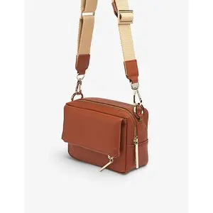 Whistles Bibi Leather Cross Body Bag - Tan