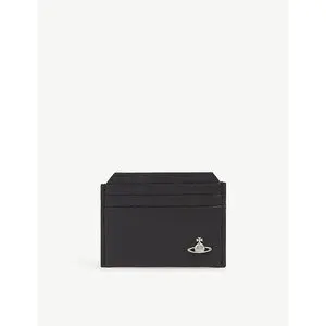 VIVIENNE WESTWOOD Milano Grained Leather Card Holder - Black