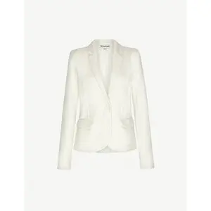 Whistles Single-breasted Cotton-jersey Jacket - Cream