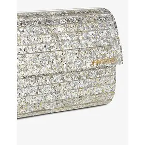 JIMMY CHOO Sweetie Glitter Acrylic Clutch - Champagne