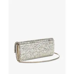 JIMMY CHOO Sweetie Glitter Acrylic Clutch - Champagne