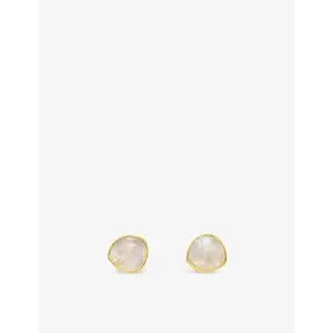 Monica Vinader Siren Stud Earrings With Gemstones - Gold