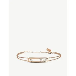 Messika Move 18ct Gold And Diamond Bracelet Pink