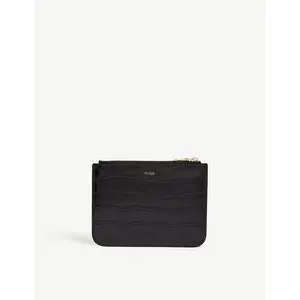 Maje Suzon Croc-embossed Leather Card Case - Selfridges Says
