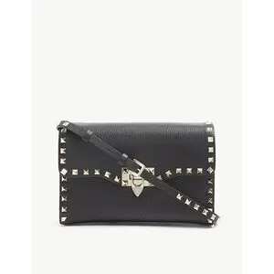 Valentino Garavani Rockstud Leather Satchel - Black