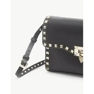 Valentino Garavani Rockstud Leather Satchel - Black