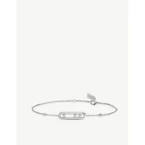 Messika 18ct -gold And 0.10ct Diamond Baby Move Bracelet - White
