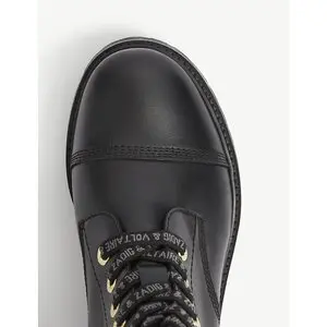Zadig&Voltaire Joe Logo-lace Leather Ankle Boots