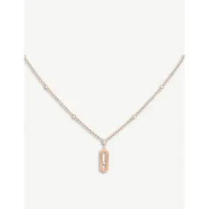 Messika Move Uno Rose Gold And Diamond Necklace - Pink Gold