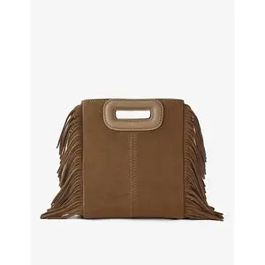 Maje Mini M Tassel-trimmed Suede Shoulder Bag