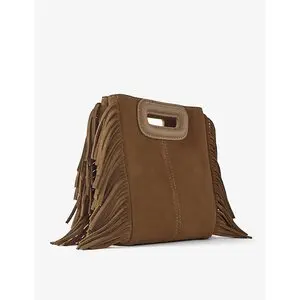 Maje Mini M Tassel-trimmed Suede Shoulder Bag