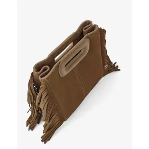 Maje Mini M Tassel-trimmed Suede Shoulder Bag