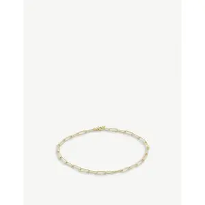 Monica Vinader Alta Textured Vermeil Sterling Silver Anklet - Gold