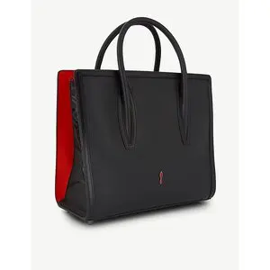 CHRISTIAN LOUBOUTIN Paloma S Medium Loubinthesky Leather Tote Bag - Black/ultra