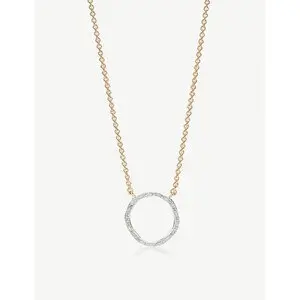 Monica Vinader Riva Diamond Necklace - 18 Ct Gold