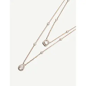 Messika My Twin Rose Gold And Diamond Necklace - Pink