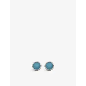 Monica Vinader Siren Mini Gem 18ct Sterling-silver And Stud Earrings - Turquoise