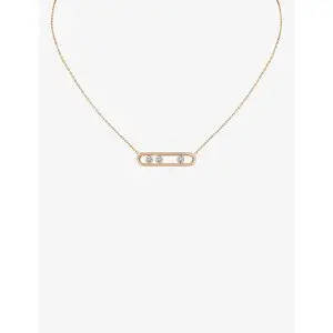 Messika Move 18ct Rose Gold And Diamond Necklace - Pink Gold