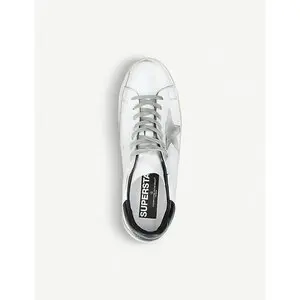GOLDEN GOOSE Superstar Distressed Leather Trainers - White/blk