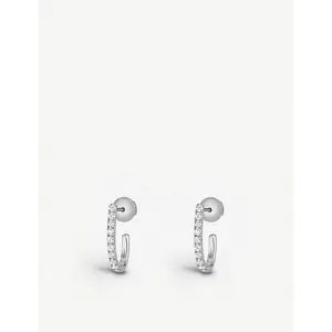 Messika Gatsby Diamond Hoop Earrings - White Gold