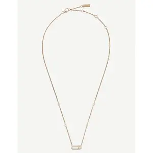 Messika Move Uno Pavé 18ct Rose-gold Diamond Necklace - Pink