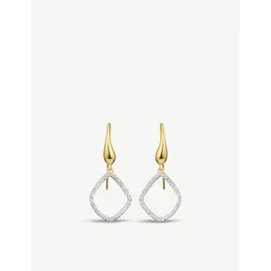 Monica Vinader Riva Kite Diamond Vermeil Earrings - Silver