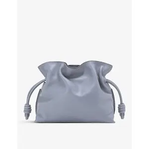 Loewe Flamenco Mini Leather Clutch Bag Atlantic Blue